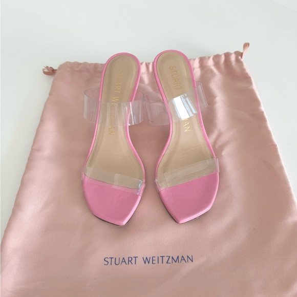 Stuart Weitzman | Shoes | Stuart Weitzman Kristal Clear Slide Sandals ...